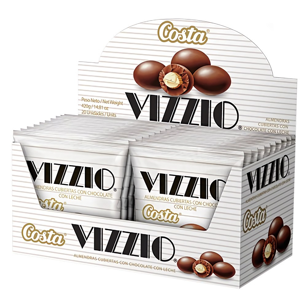 CHOCOLATE VIZZIO ALMENDRAS X 21G | Finvian