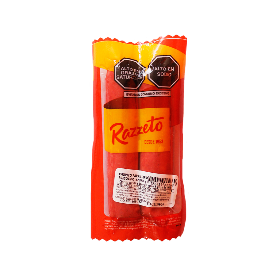 CHORIZO PARRILLERO RAZZETO X 85G | Finvian