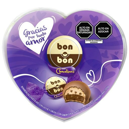 BOMBONES ARCOR BONOBON CORAZON BLANCO 105G | Finvian
